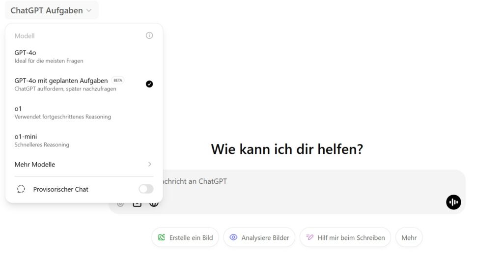 Geplante Aufgaben "Tasks" in ChatGPT: Die neue Funktion erklärt - TZG - Technologie Zeitgeist